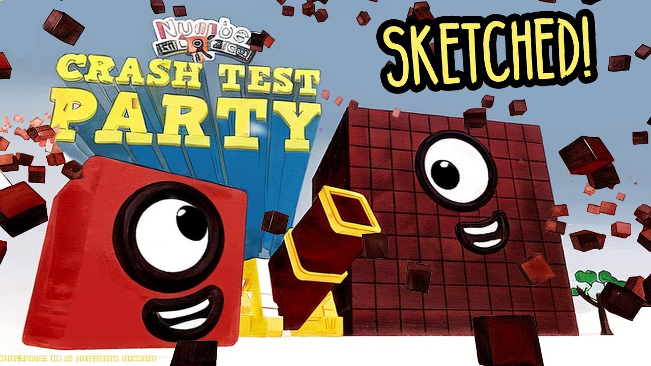 Numberblock 1000 vs 1 Sketched Crash Test Party Animation - YouTube