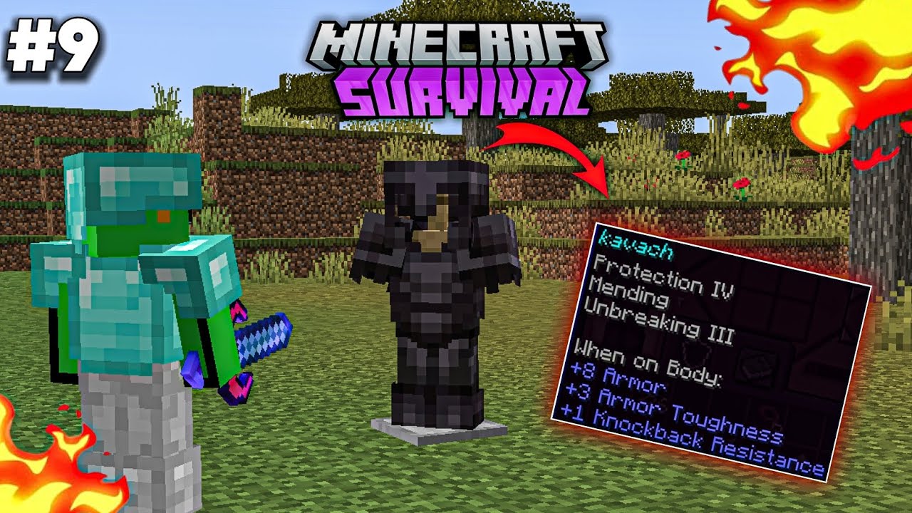 I Finally Completed my Overpowered NETHERITE ARMOR ! In My Minecraft ...