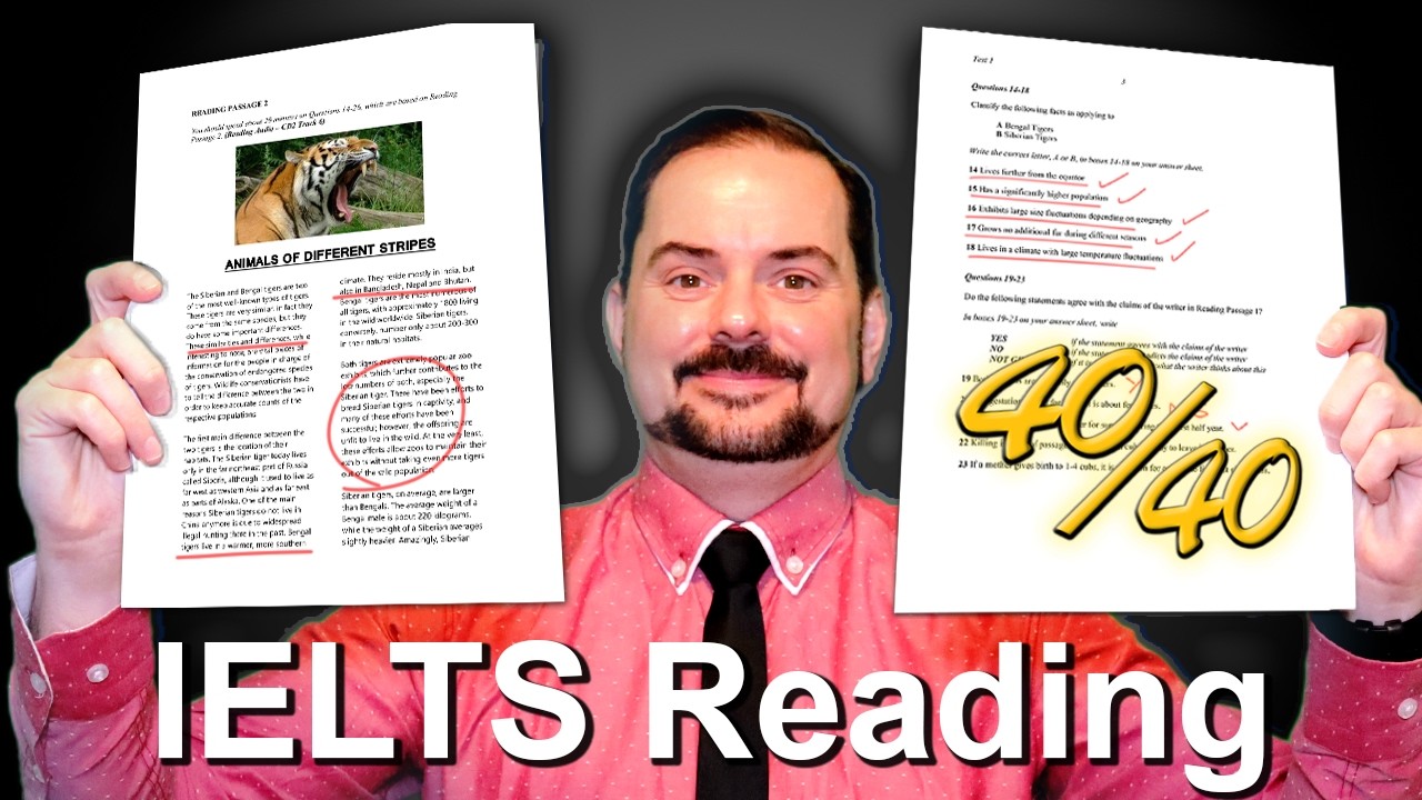 IELTS Reading in Under 20 Minutes and Full Scores - YouTube