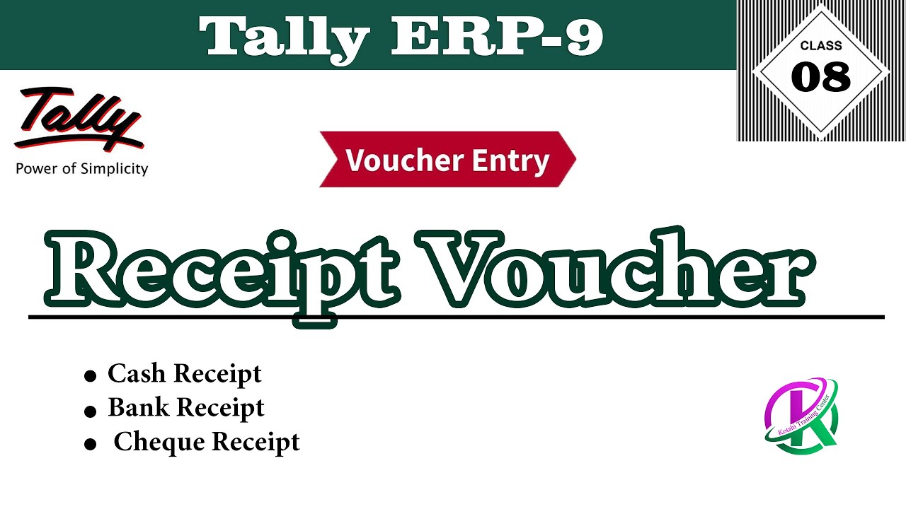 Day-8, What is and How to use Receipt Voucher in Tally : A Step-by-Step ...