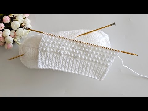 Şahane🌸Yapımı Kolay🌸Çıtı Pıtı İki Şiş Örgü Modeli🌸Bebek Örgüleri🌸Yelek, Hırka, Süveter Örneği #knit 
