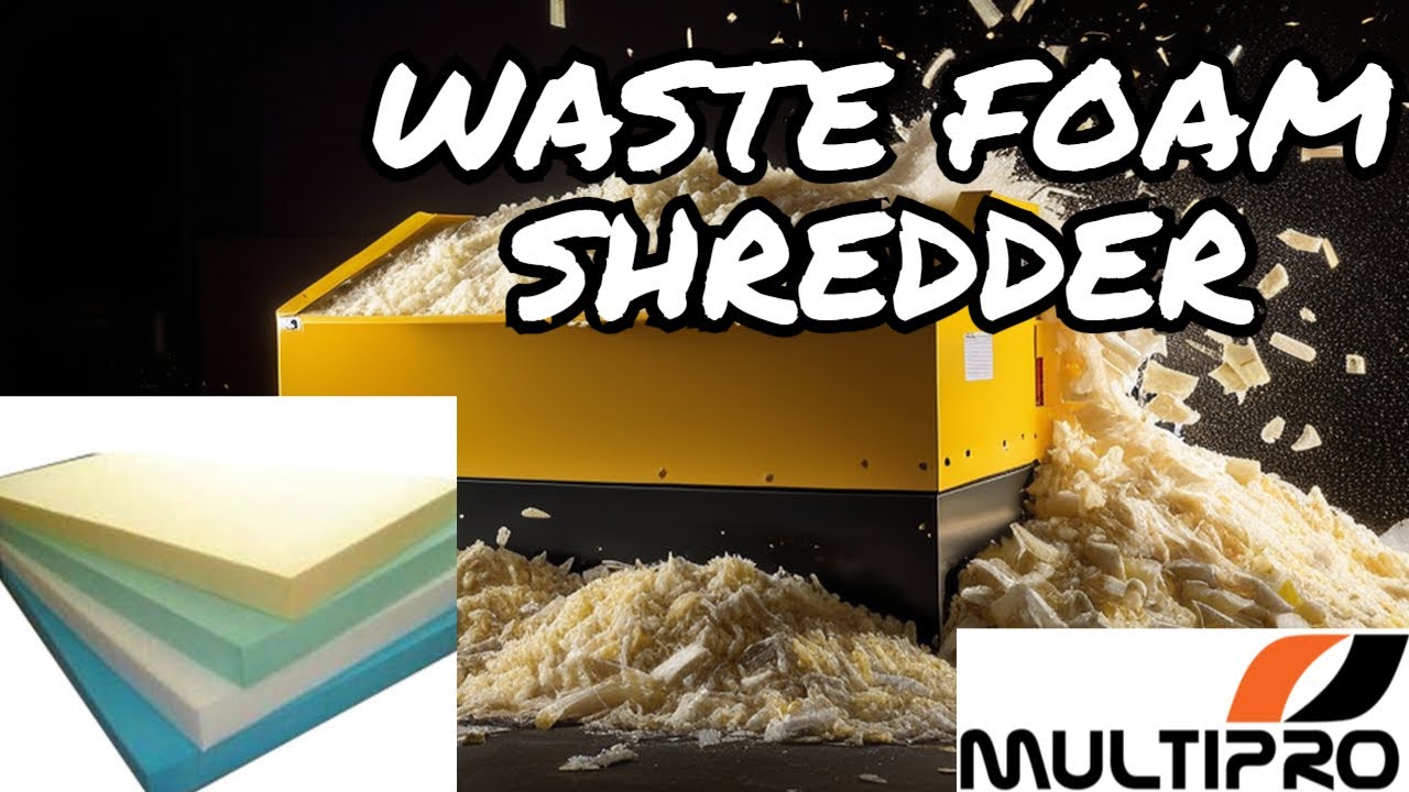 Waste Foam Recycling Machine / Foam Shredder - YouTube