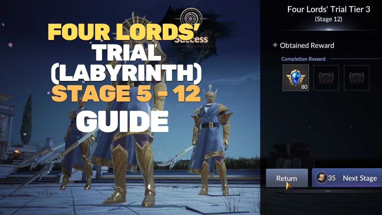 Four Lords Trial (Labyrinth) Stage 5 - 12 Guide - Seven Knights 2 - YouTube