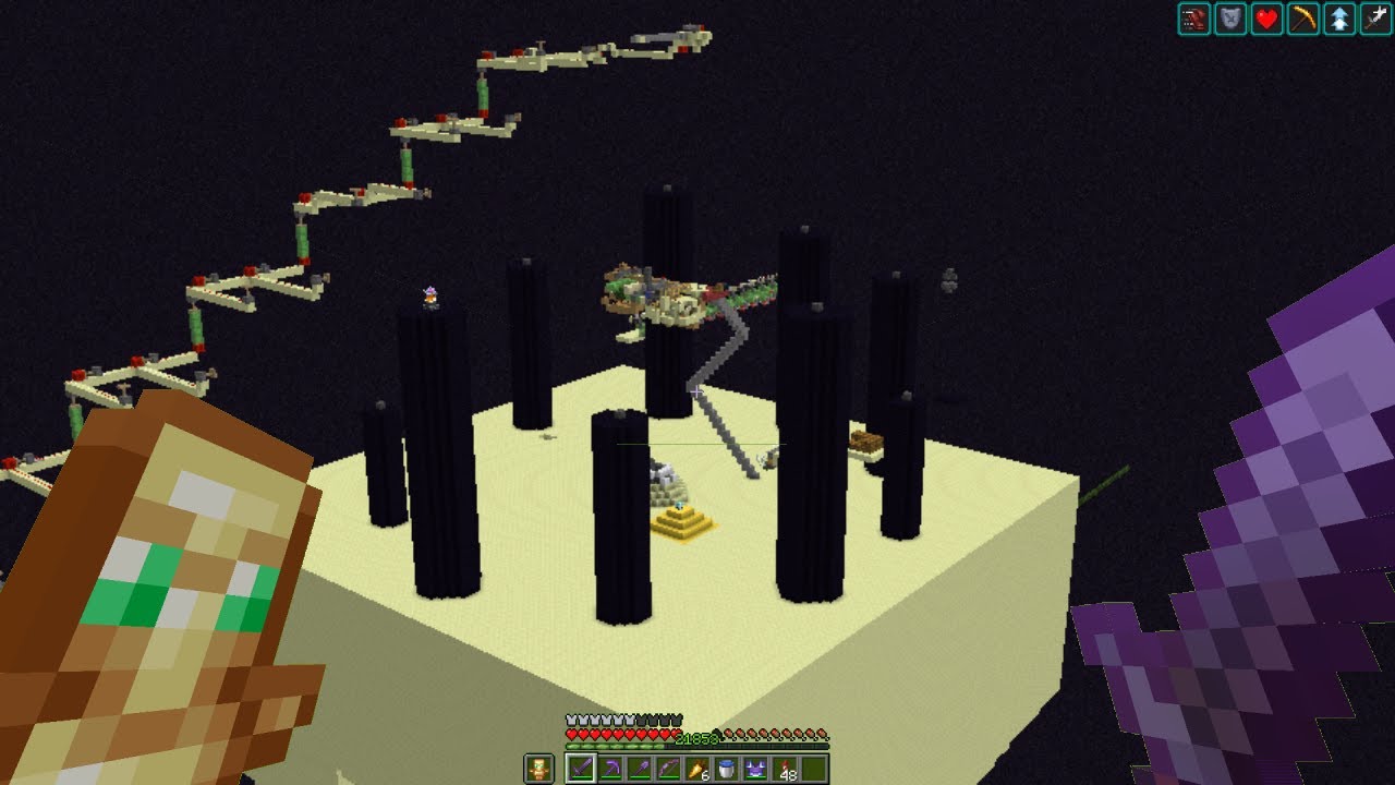 I mined the end island into a 100x100 square... | Minecraft Survival #8 ...