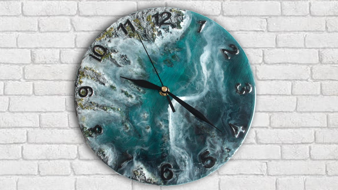 Resin Clock / DIY. / Epoxy Resin / Polymer Clay / Resin Art - YouTube