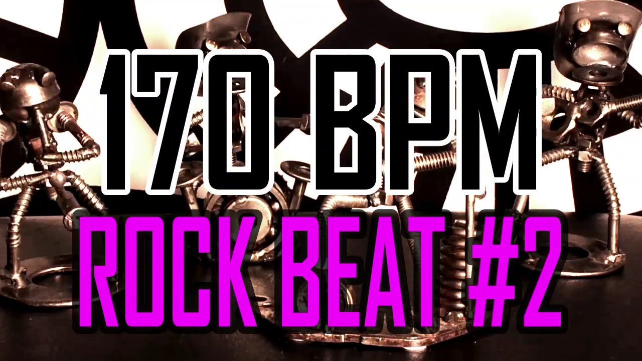 170 BPM - Rock Beat #2 - 4/4 Drum Beat - Drum Track - YouTube