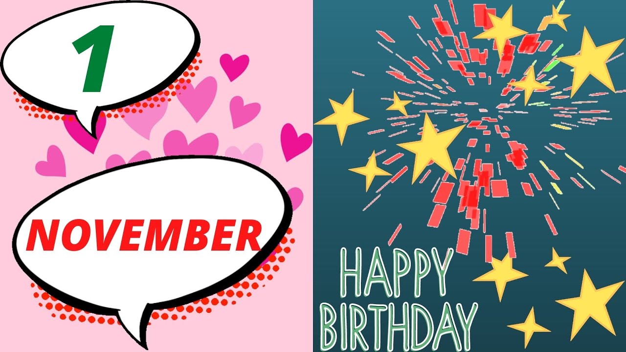 Happy November Birthday Clipart