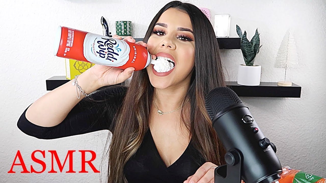 I tried ASMR..SATISFYING CRUNCHY SOUNDS, pickles,hot Cheetos, whip ...