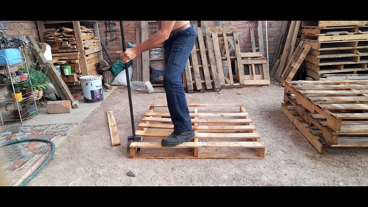 Desarmar pallets en 3 minutos, fácil y práctico... - YouTube