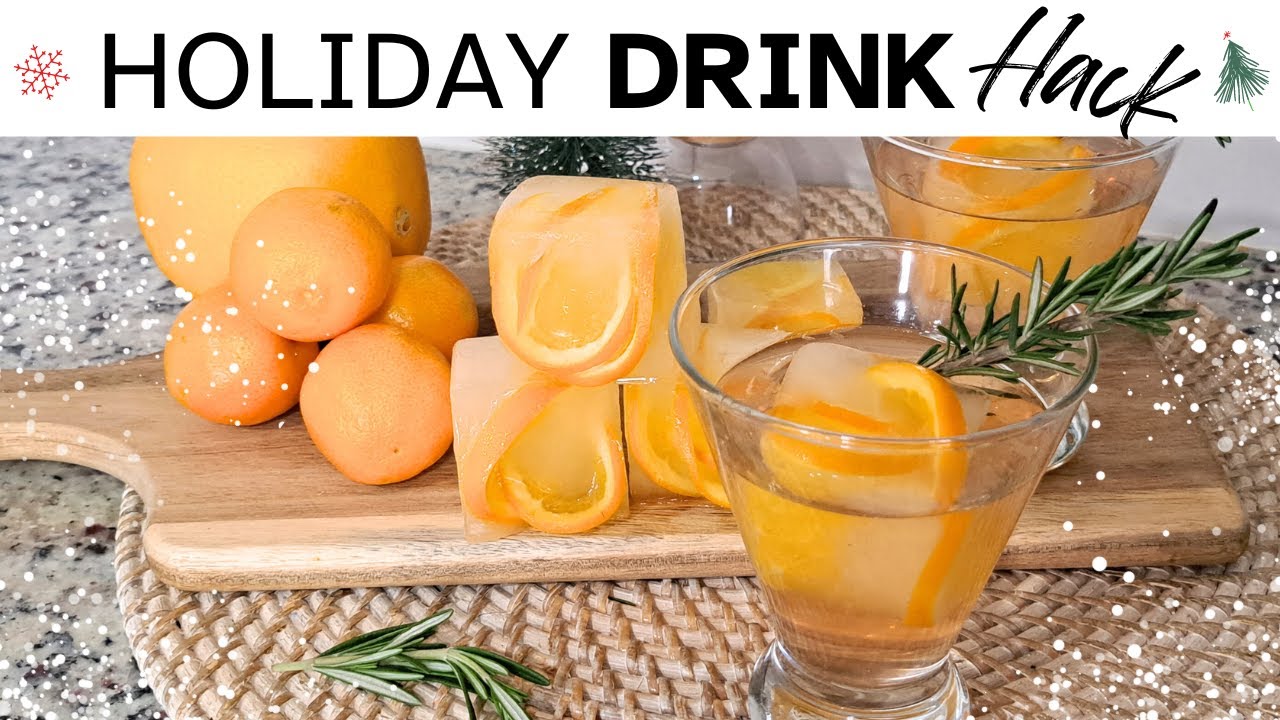 Impress Your Guests with Easy Orange Ice Cubes! - YouTube