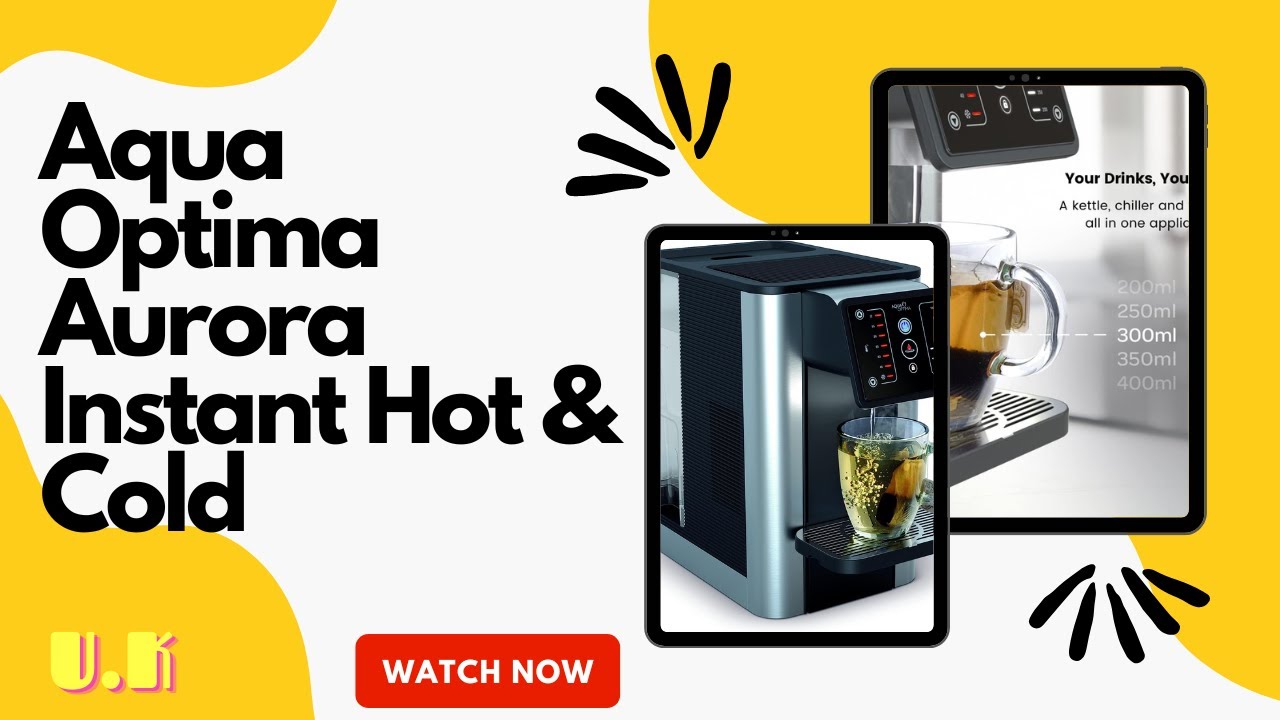 Aqua Optima Aurora Instant Hot & Cold Filter Water Dispenser, 3.8L Capacity, Limescale ...