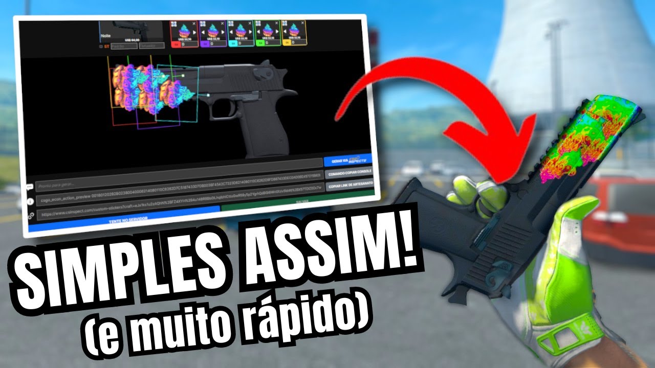 💲 Site GRÁTIS p/ TESTAR CRAFTS de Adesivos em SKINS de CS2 2024 (colar ...