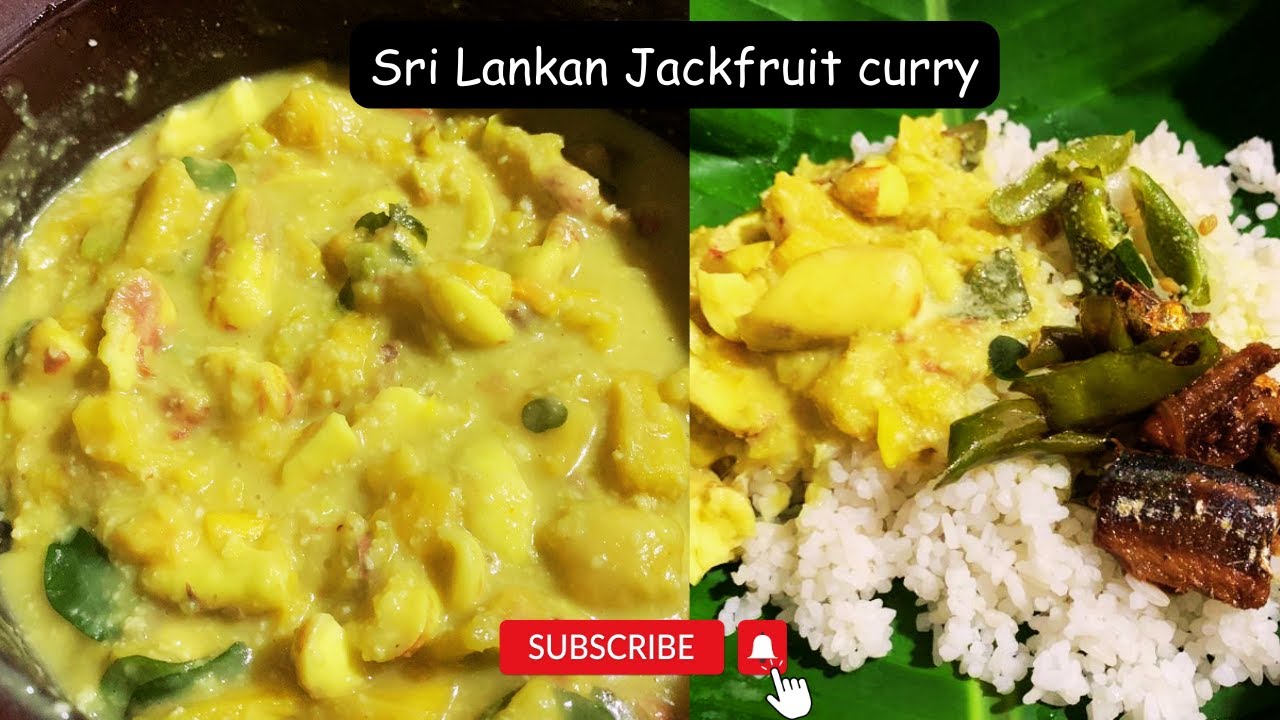 Sri Lankan Jackfruit curry 🍜😋 | Jackfruit curry recipe | Kiri Kos curry ...