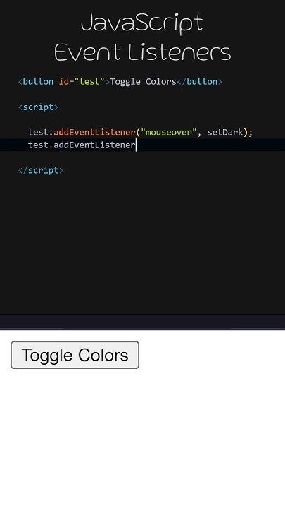 Add Event Listener in JavaScript - YouTube