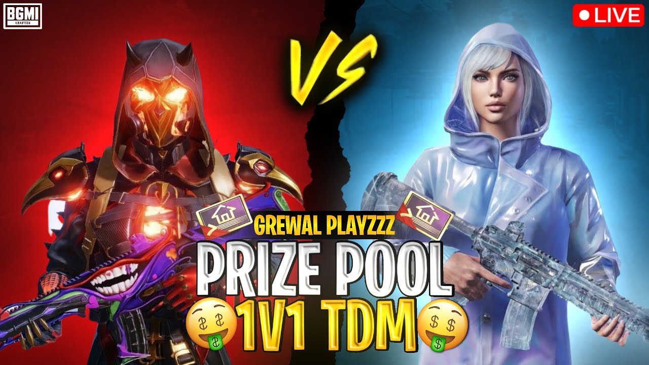 1V1 TDM FIGHT WITH 50rs PRIZE POOL: ROAD TO 1 K | GREWAL #bgmi #bgmilive #custom - YouTube