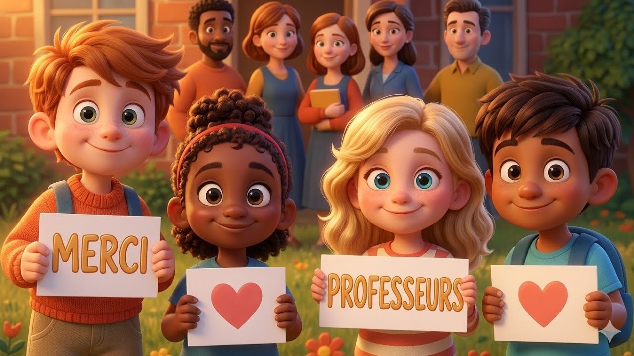 MERCI PROFESSEUR ⚘️magnifique chanson éducative pour remercier les ...