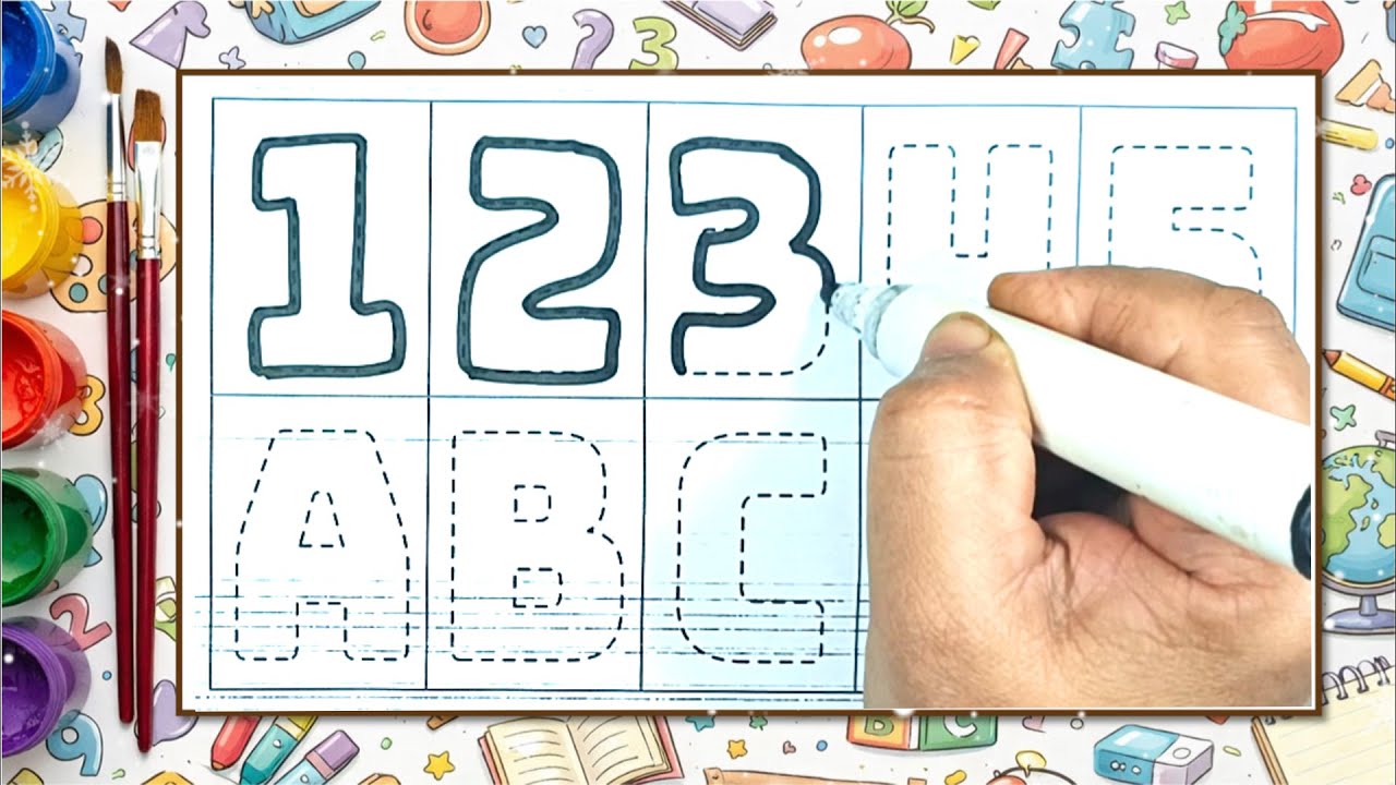 12345 ABCDE Paint & Learn - YouTube