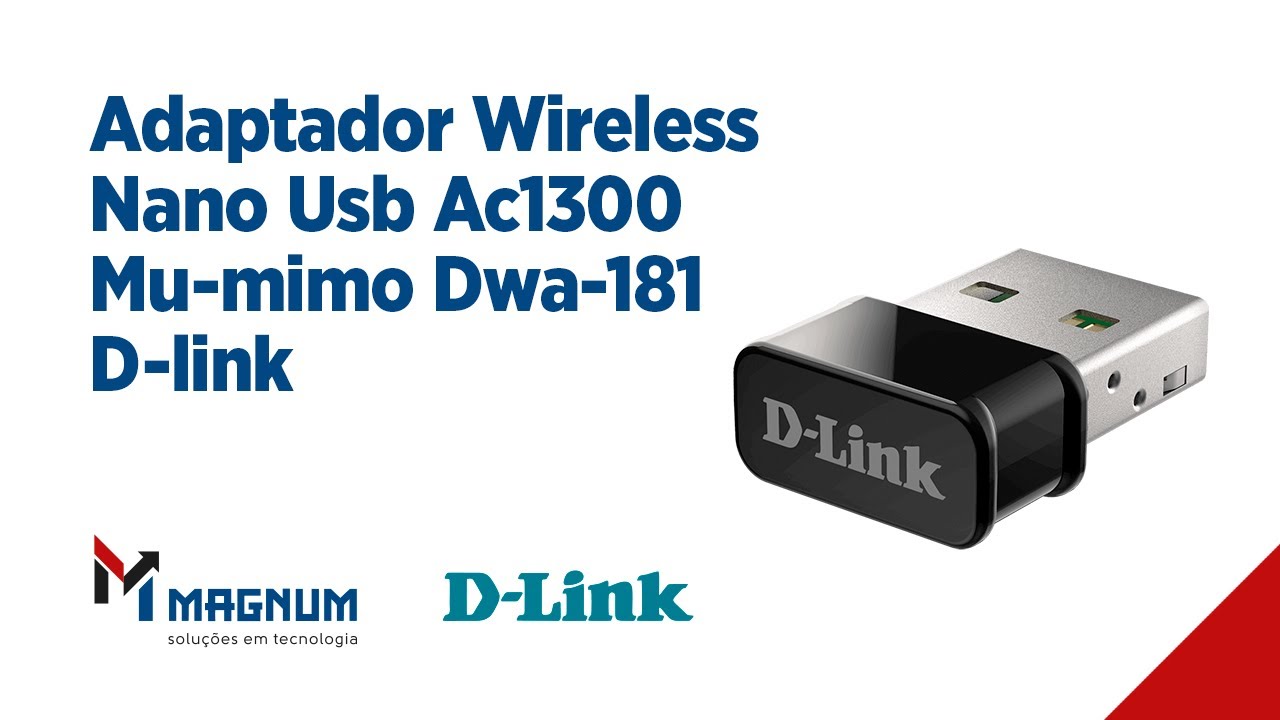 Adaptador Wireless Nano Usb Ac1300 Mu-mimo Dwa 181 - D-link - YouTube