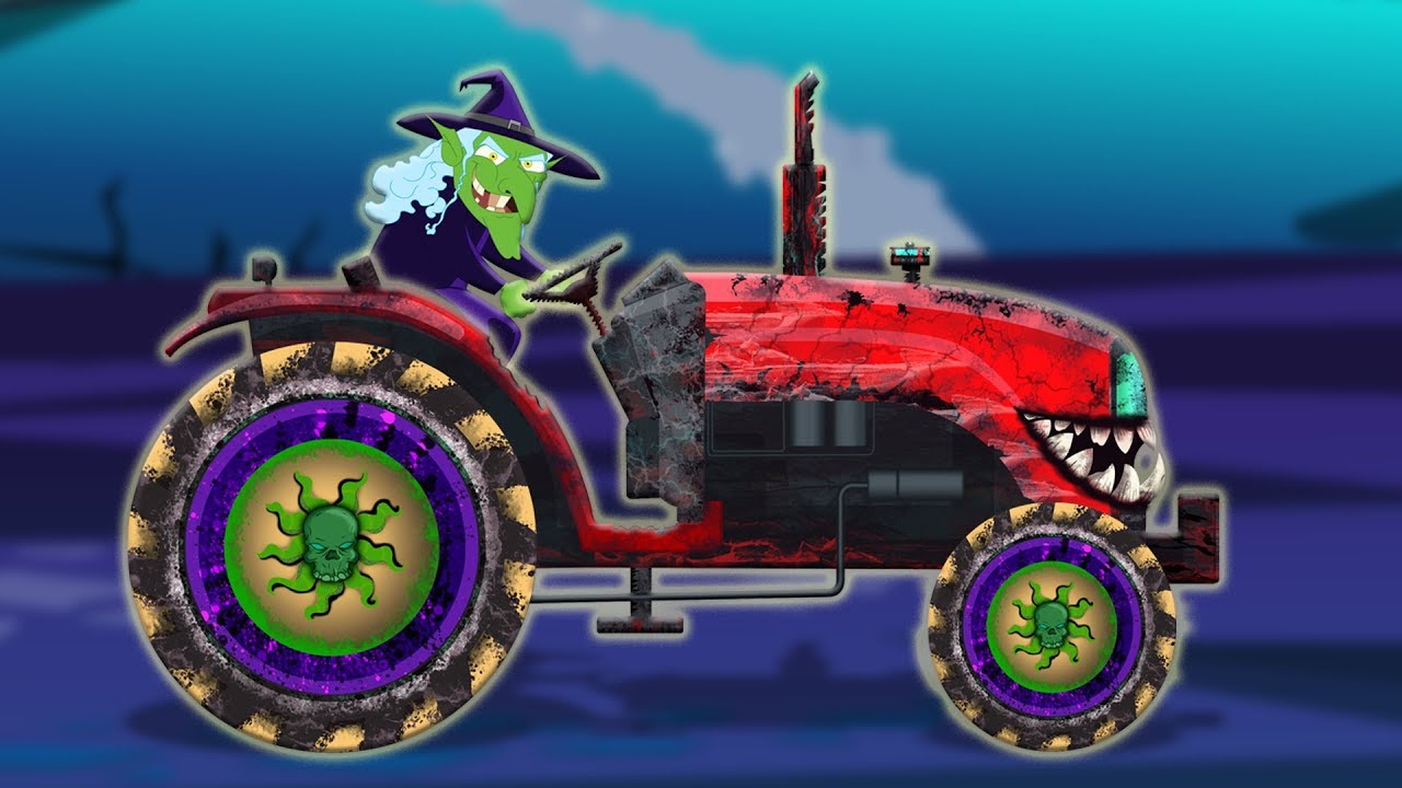 Scary Tractor | Farm Vehicle | Witch | Halloween Scary Vehicle | Truck ...