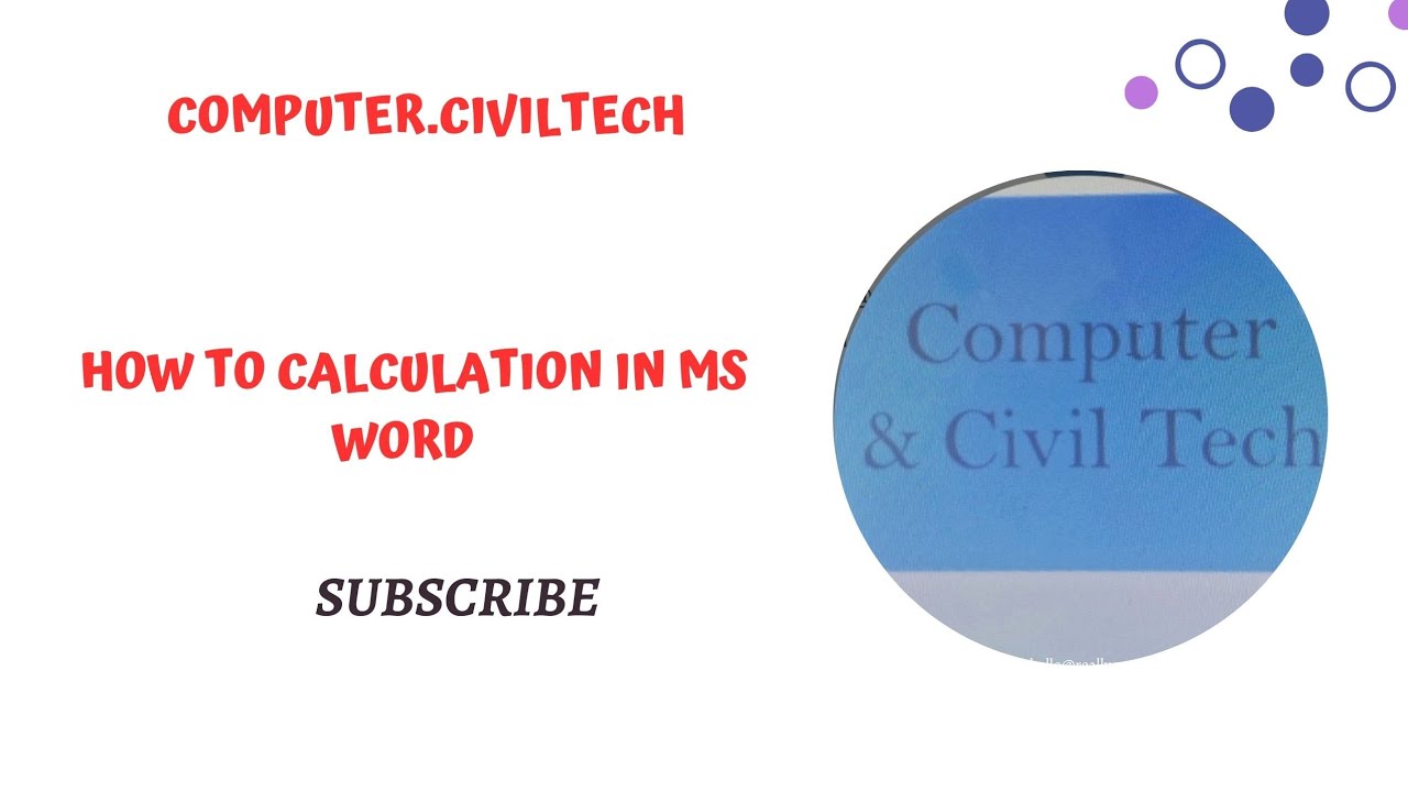How To Calculation In Ms Word computer Short short Trick YouTube How To Calculation In Ms Word computer Short short Trick YouTube