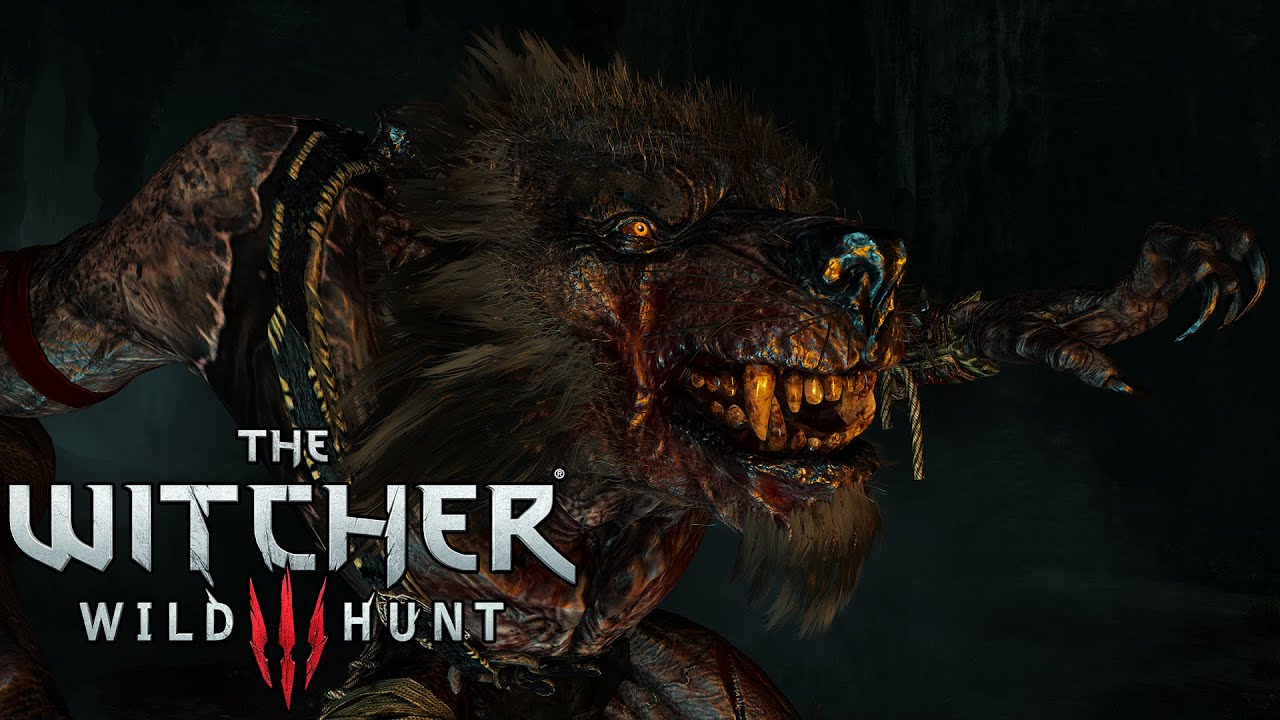 The Witcher 3 Next Gen - Werewolf Niellen Boss Fight (4K) - YouTube