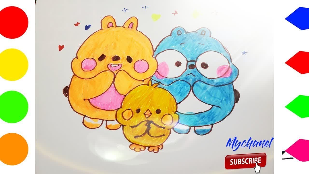 How To Draw TONTON AND FAMILY in the FACEBOOK - YouTube