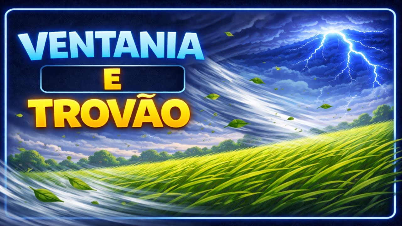 Ventania e Trovão 🌬️⚡ Sons Relaxantes para Dormir, Estudar, Meditar e ...
