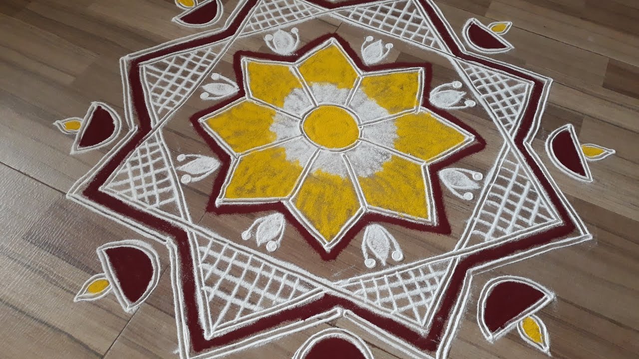 margazhi month kolam # Tuesday day kolam # freestyle rangoli design ...