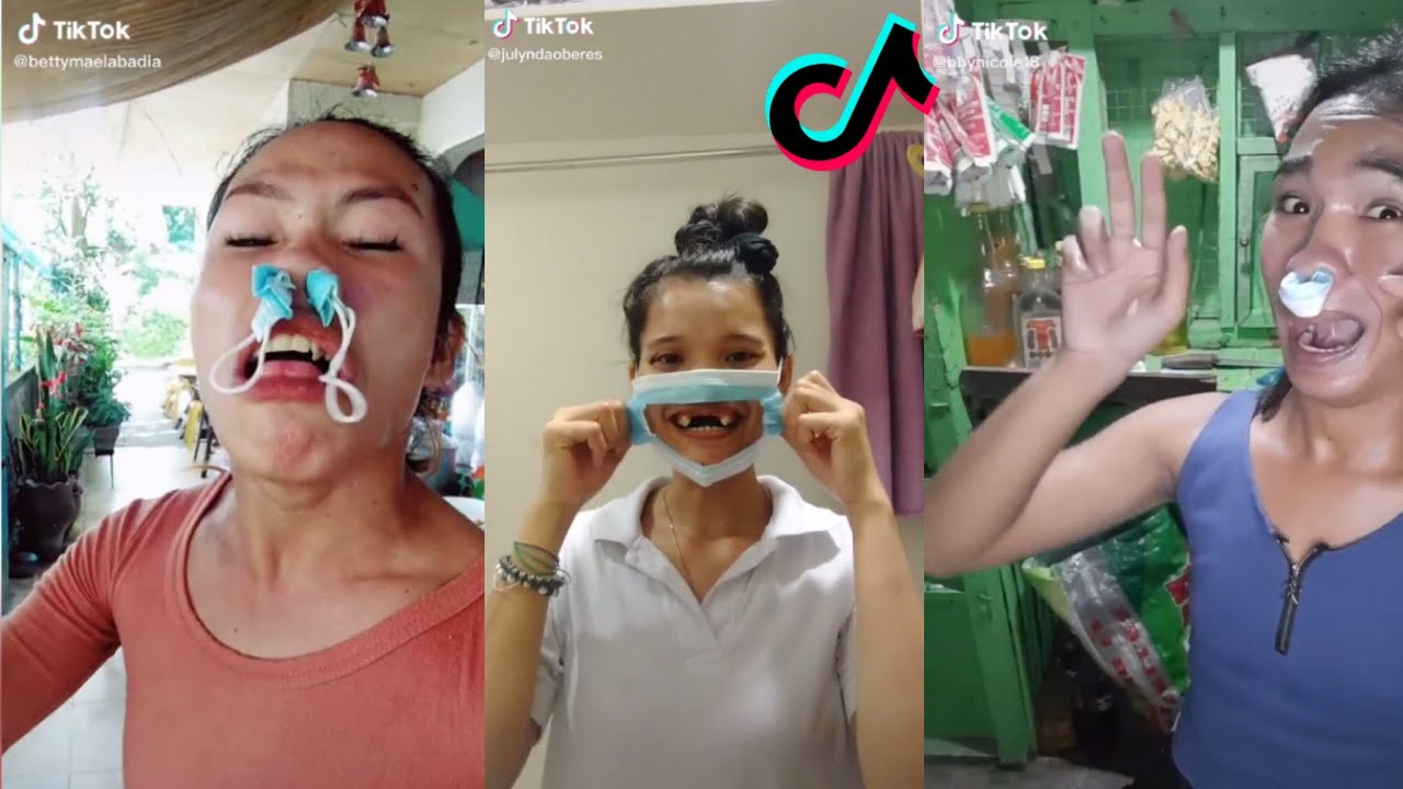 Face Mask Challenge.. Tiktok Compilation.. Funny Face Mask Videos ...
