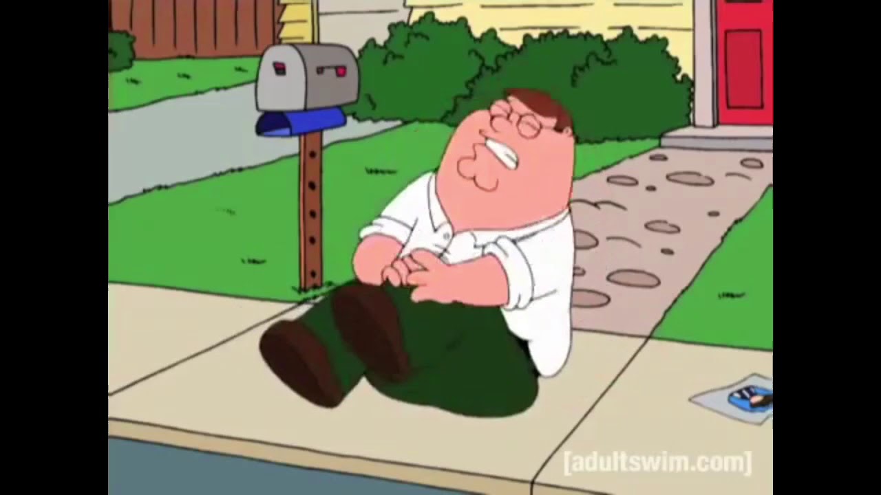 Peter hurts his knee - YouTube