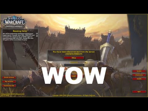 WOW - NAVIGATING CHARACTER SELECTION MENU OPTIONS - YouTube