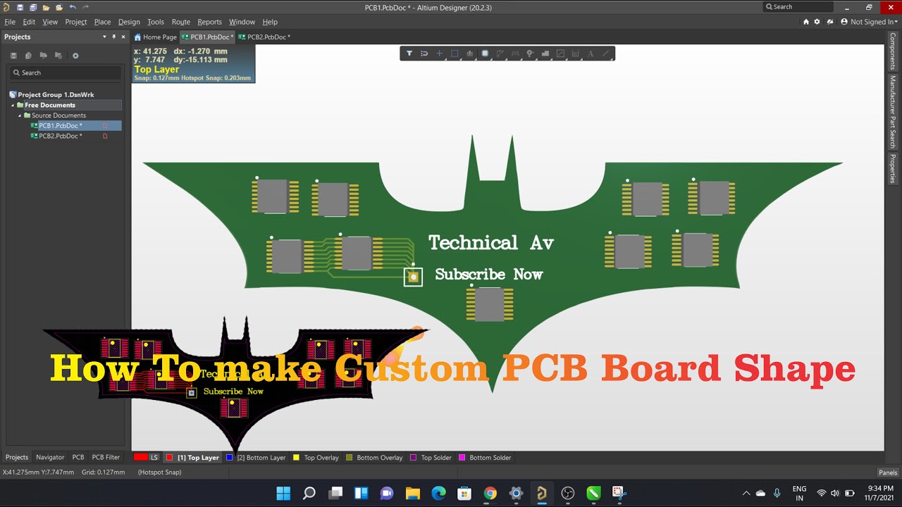 HOW TO MAKE CUSTOM PCB BOARD SHAPE IN ALTIUM ? | ALTIUM में कस्टम ...