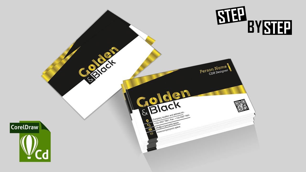 how to design business card design in CorelDraw-ready to print - YouTube