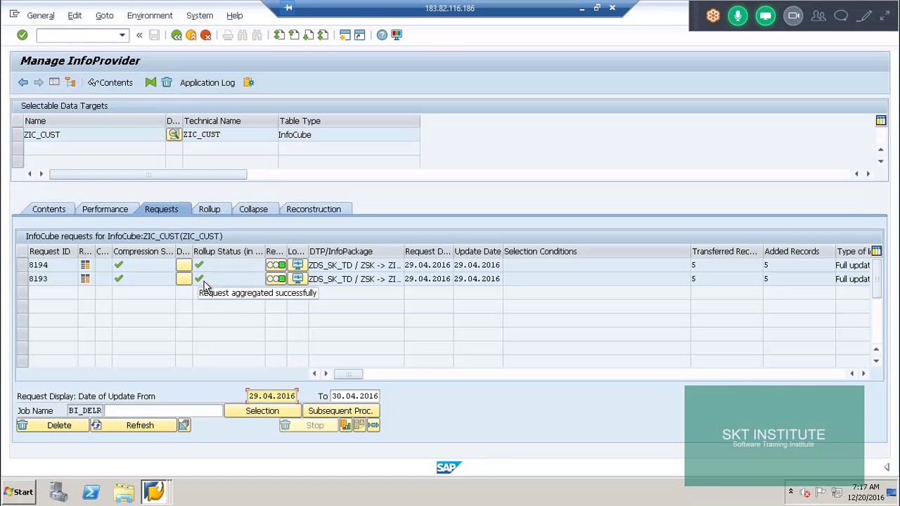 Performances on Infocube in SAP BW - YouTube