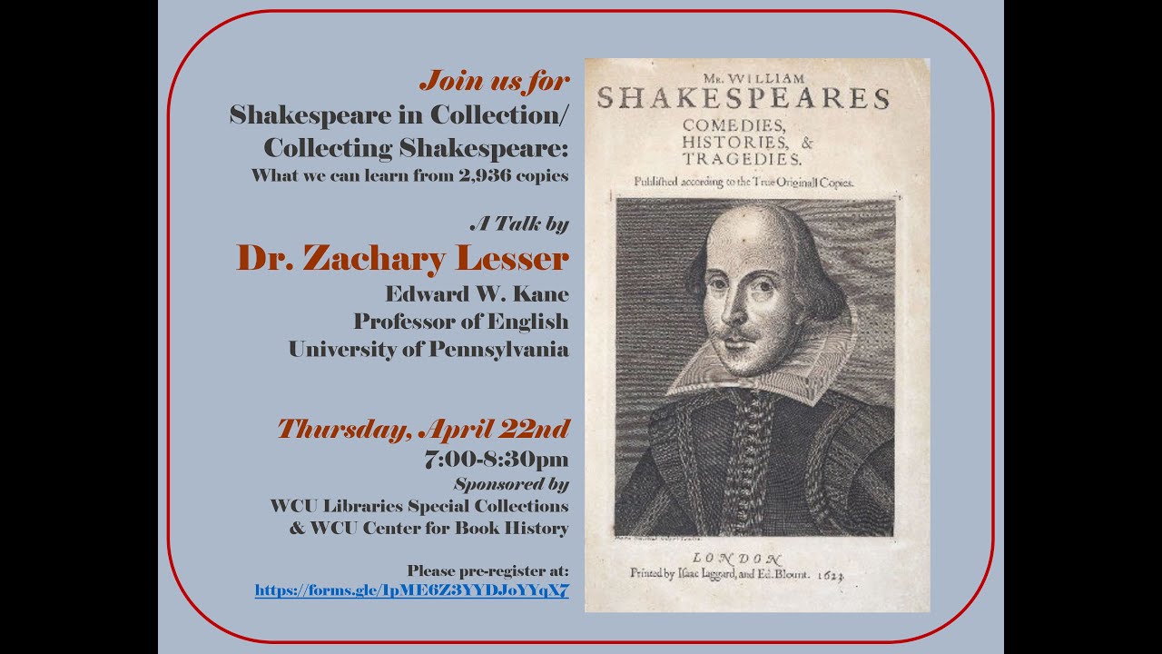 "Shakespeare in Collections/Collecting Shakespeare" Virtual ...