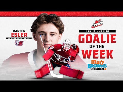 WHL Goalie of the Week | Carter Esler