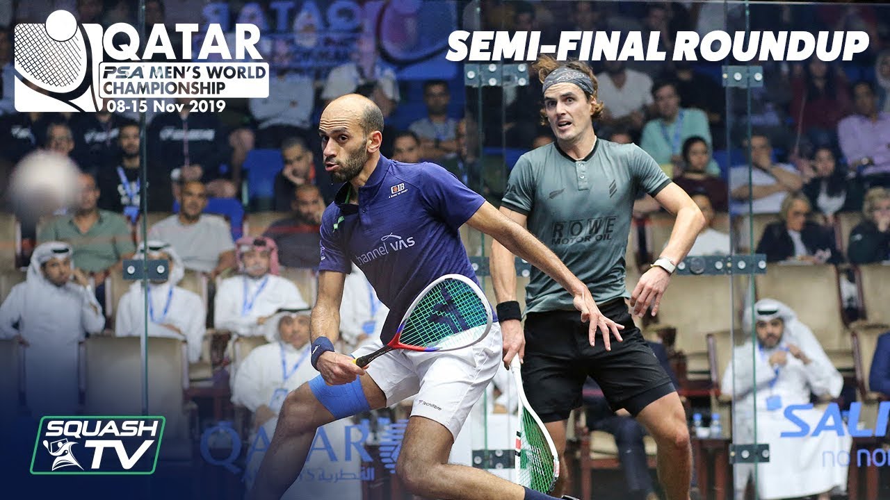 Squash: PSA Men's World Champs 2019-20 - Semi-Final Roundup - YouTube