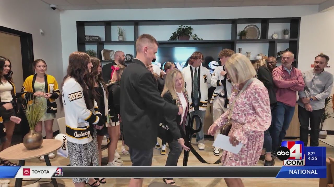 Weber School Foundation opens new teen center at Roy High School - YouTube