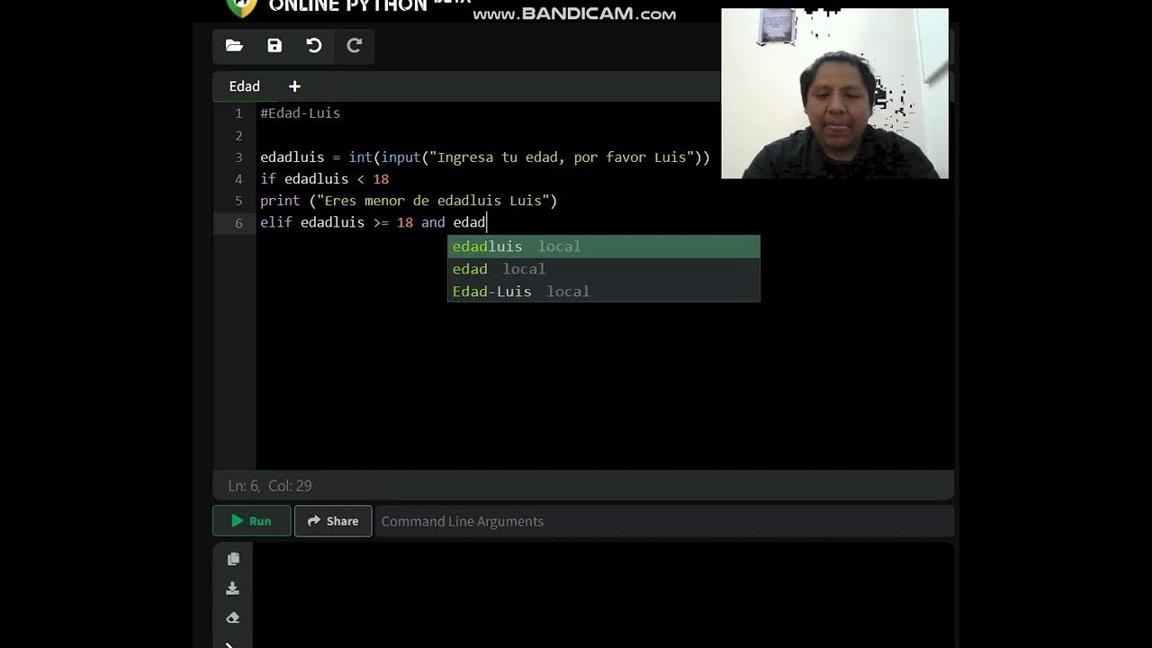Explicación del codigo en python(Edad) - YouTube