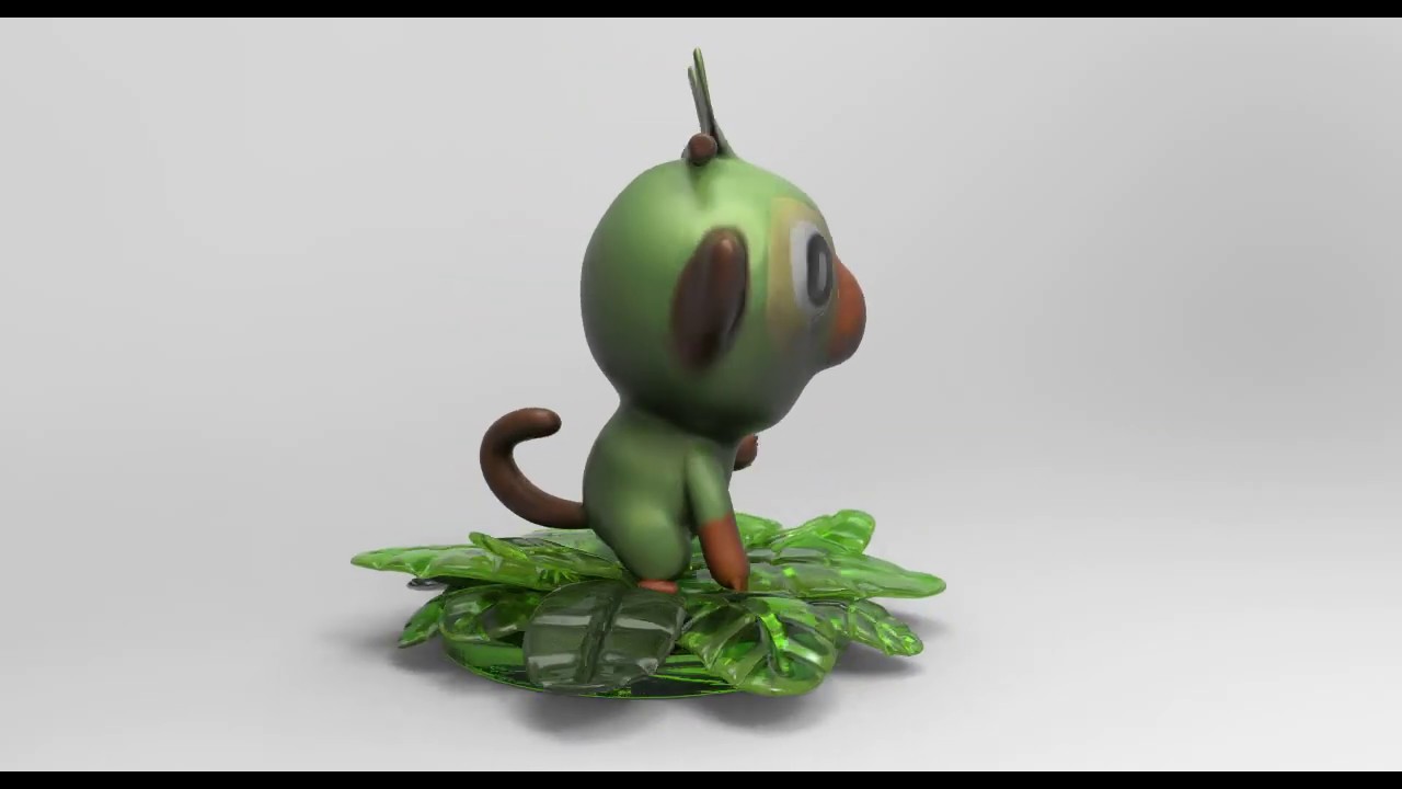 Grookey Figure fanart - YouTube