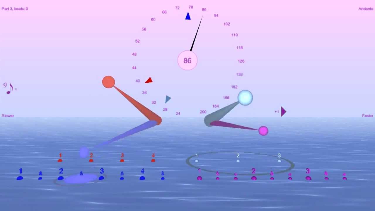 Polyrhythm 9:8 - with Bounce Metronome Pro - YouTube