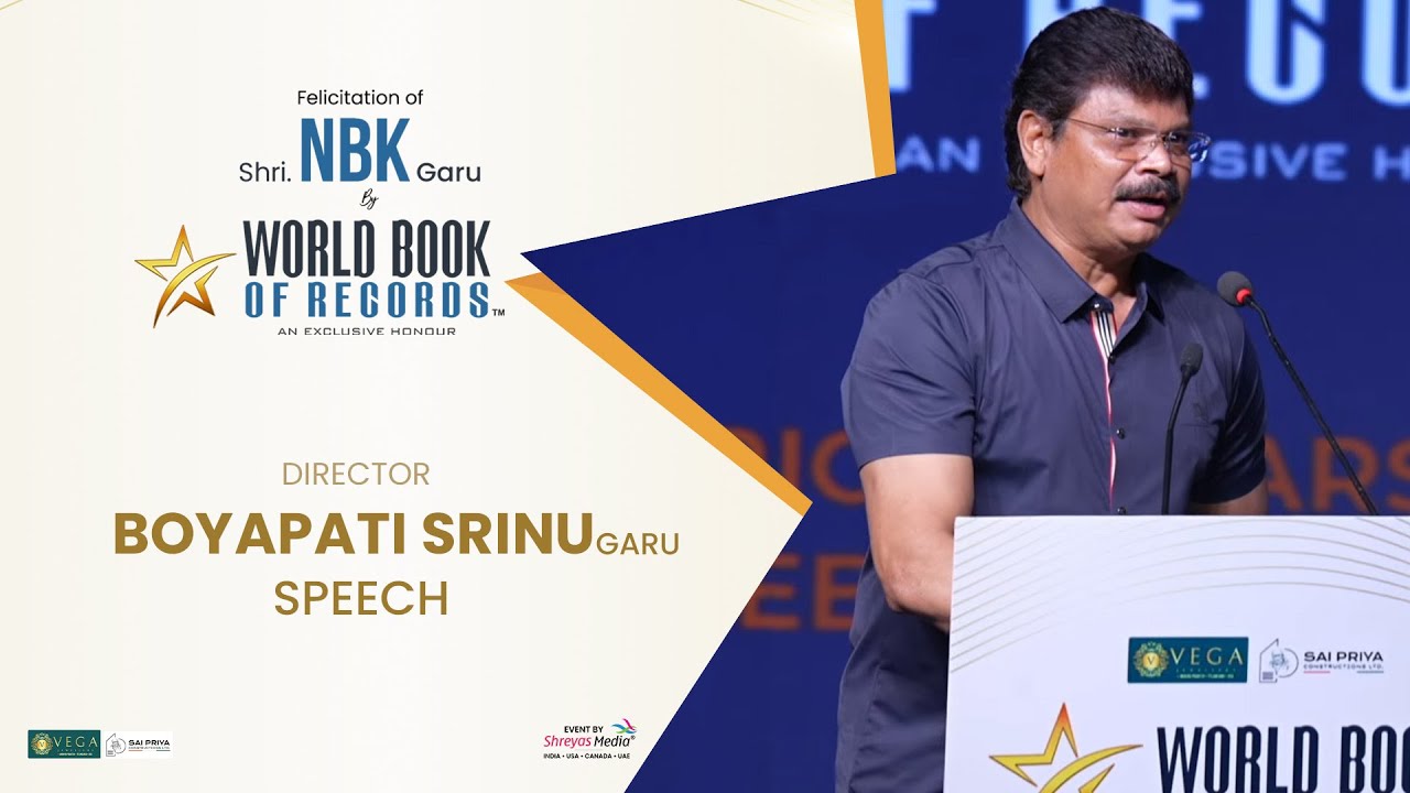 Director Boyapati Srinu Garu Speech at Celebrate a Historic Milestone ...