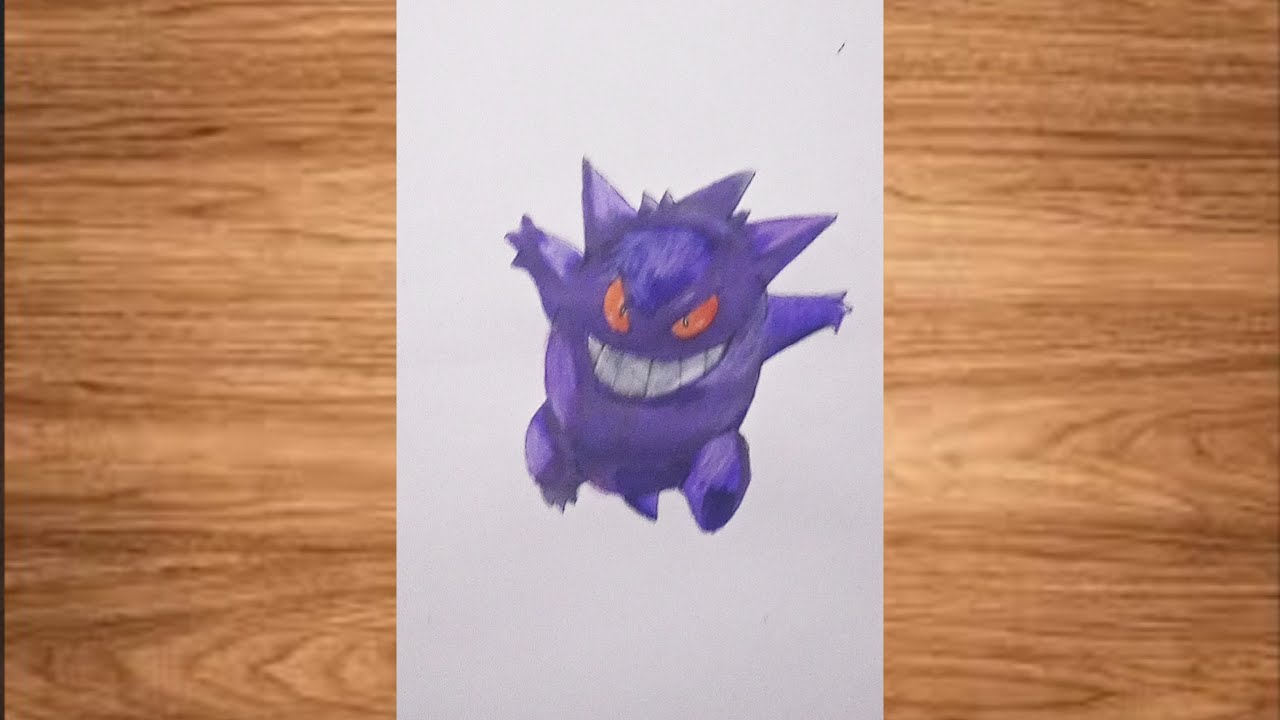 How to draw genger|| Pokemon - YouTube