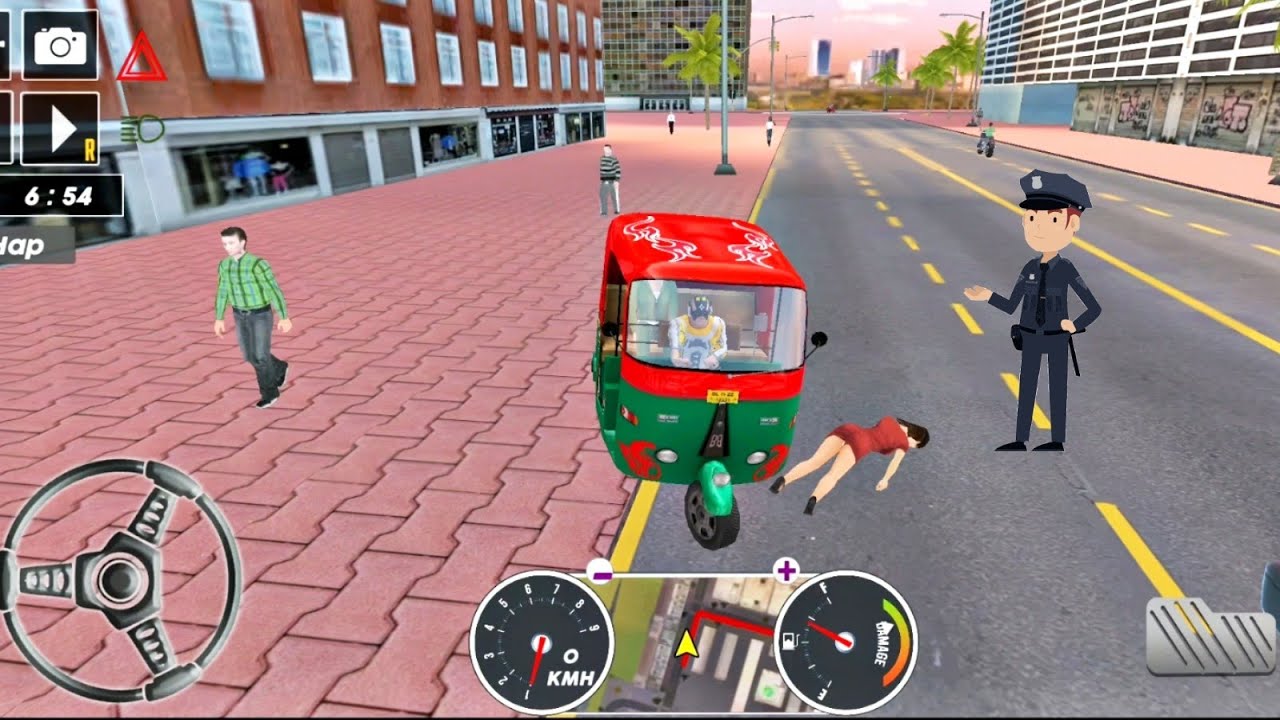 auto rickshaw simulator👮‍♂️🛺-tuk tuk auto rickshaw driving simulator ...