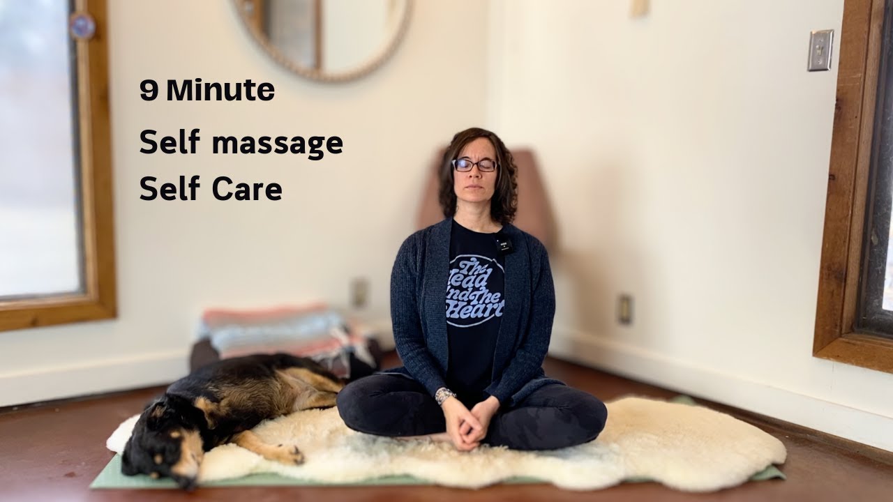 9 Min Self Massage + Neck and Shoulders Stretches I Self Care Yoga I ...