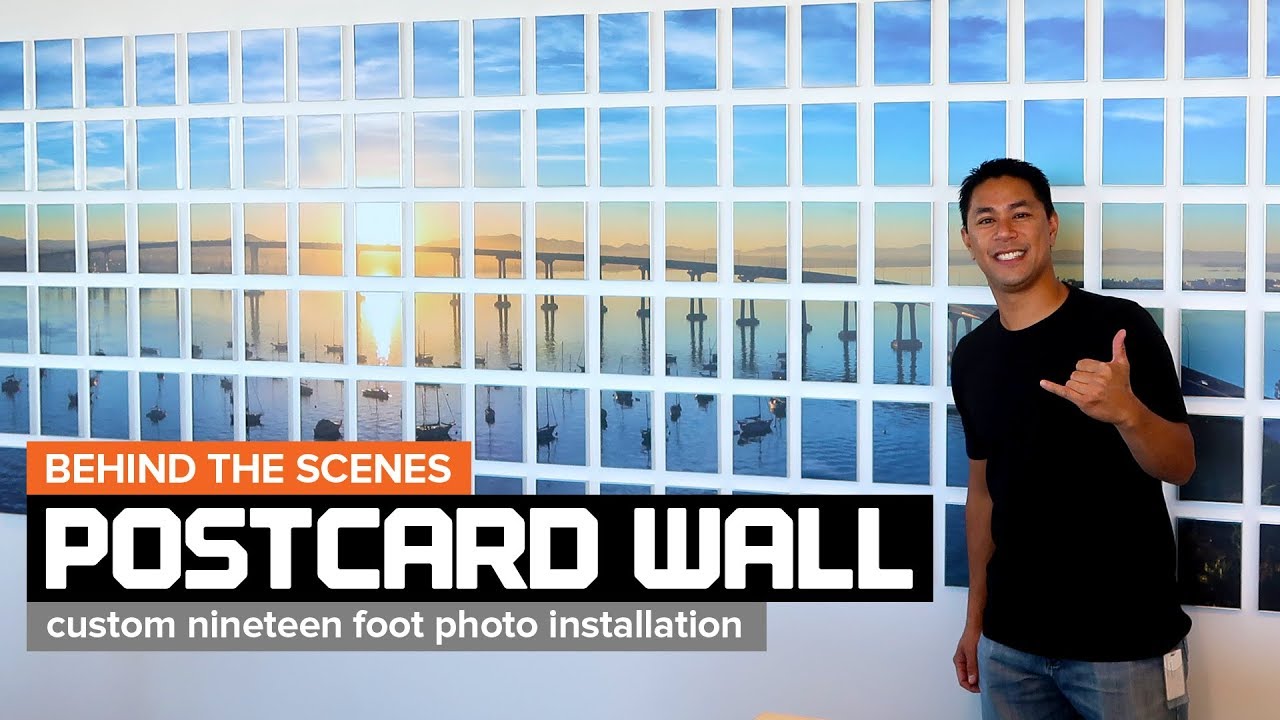19ft Custom Aerial Postcard Wall Photo Installation - Behind the Scenes ...