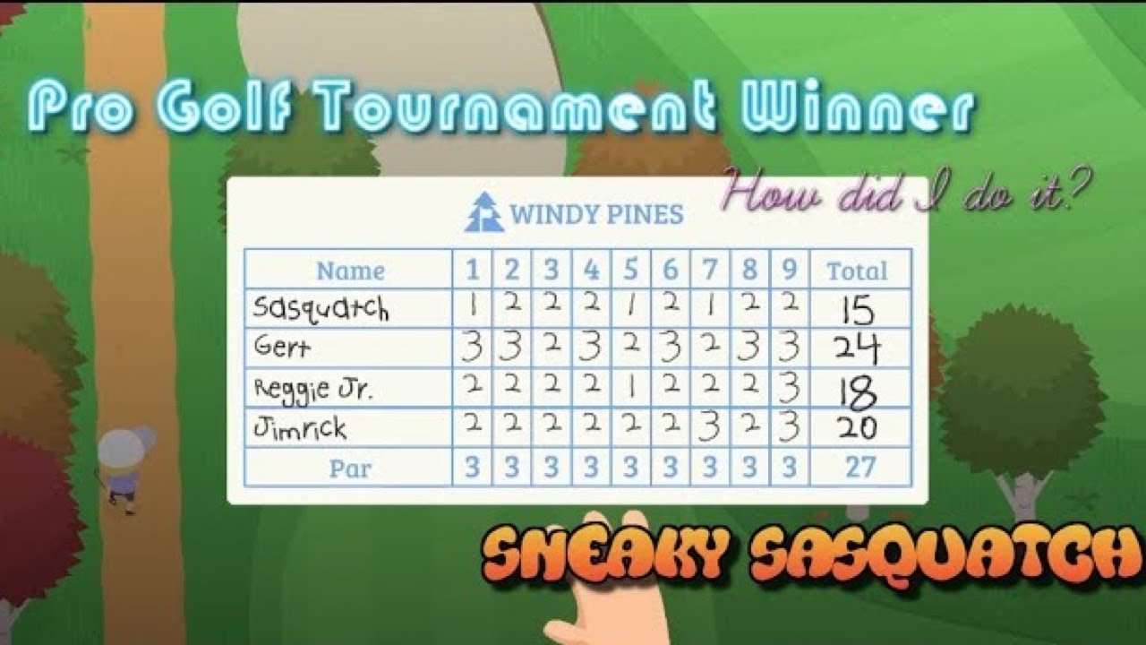 Sneaky Sasquatch Walkthrough - Pro Golf Tournament Winner - YouTube
