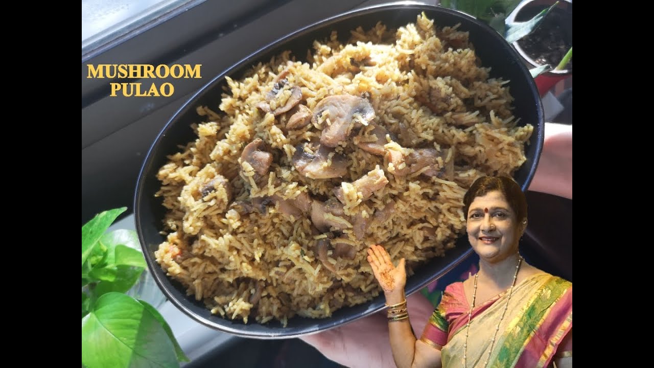 Mushroom pulao | pulao | vegetable pulao | spicy mushroom rice | south ...