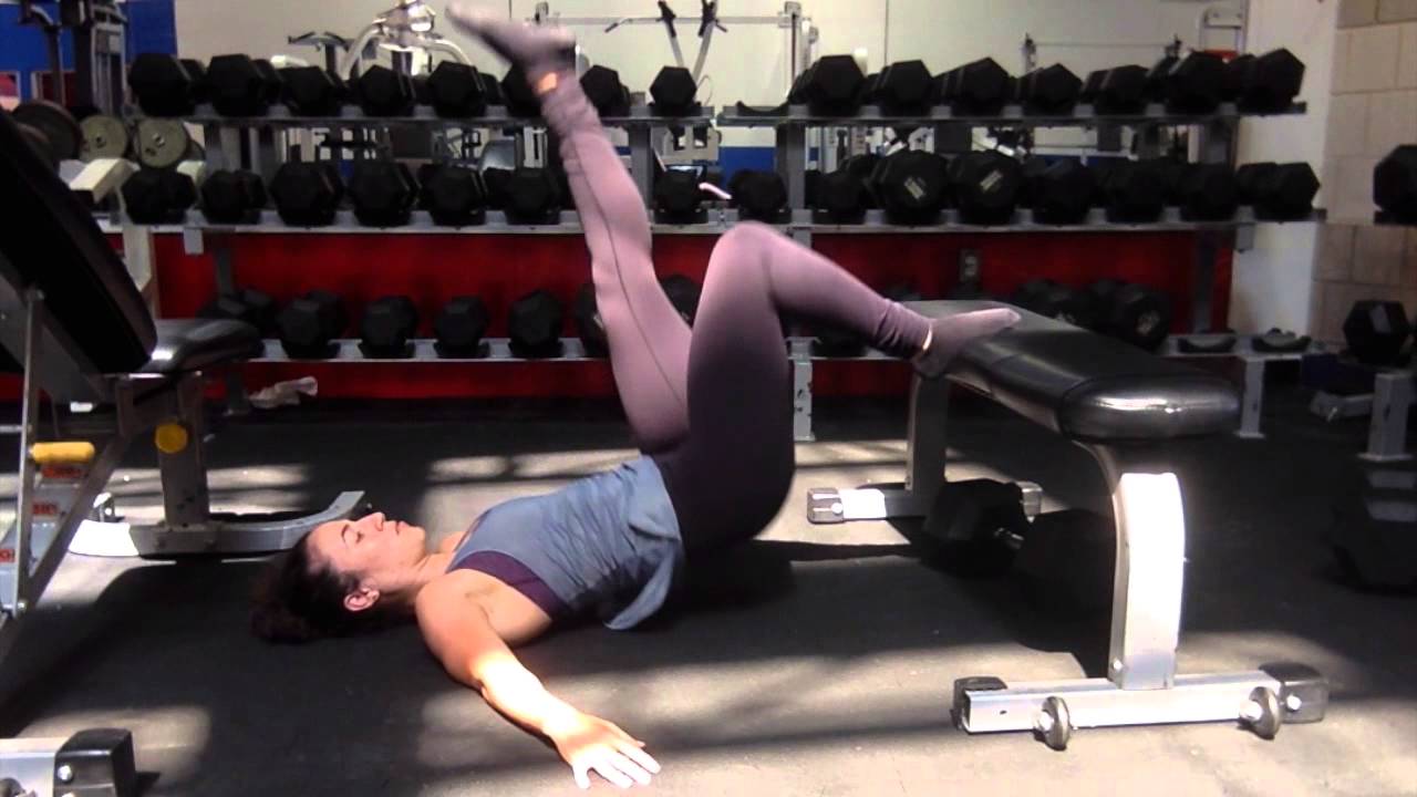 Elevated Single Leg Hip Lifts - YouTube