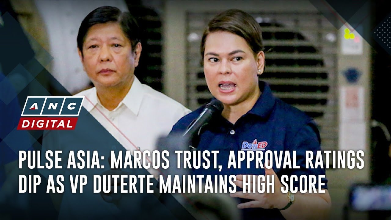 Pulse Asia: Marcos trust, approval ratings dip as VP Duterte maintains ...